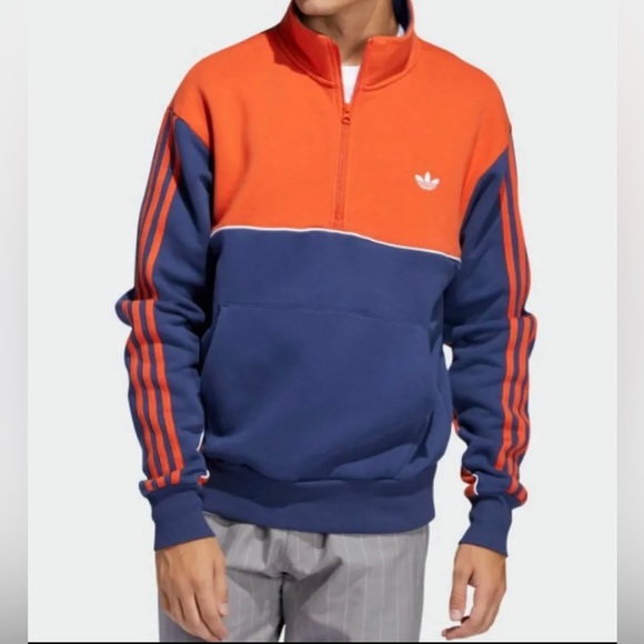 adidas | Shirts | Mens Adidas Originals Trefoil Mod Zip Sweatshirt Size ...